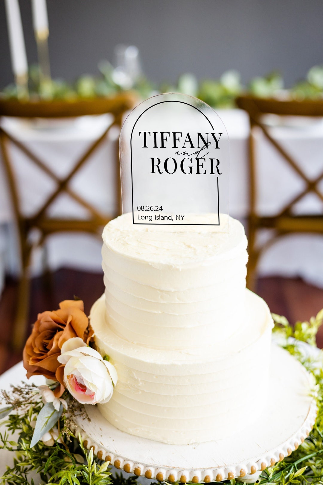 Personalized Acrylic Wedding Cake Topper With Names Custom - Etsy