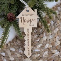 Our First Home Personalized Hand Stamped New House Christmas Ornament ...