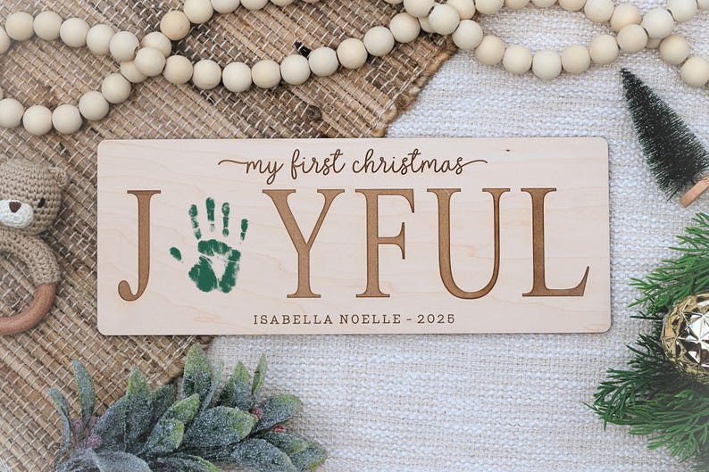 Baby First Christmas Keepsake, Christmas Footprints Infant, DIY ...