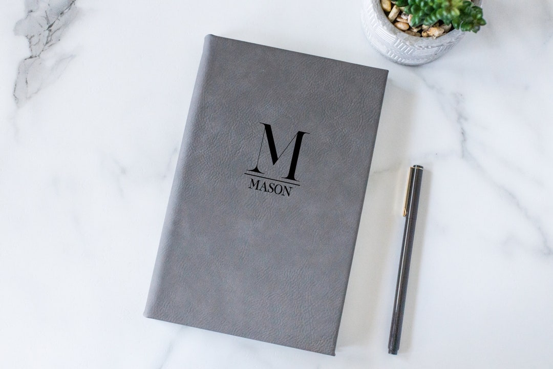 Custom Name Journal, Engraved Leatherette Journal, Writing Journal ...
