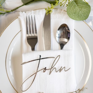 LARGE Custom Name Place Setting Names for Wedding Party, Formal Dinner ...