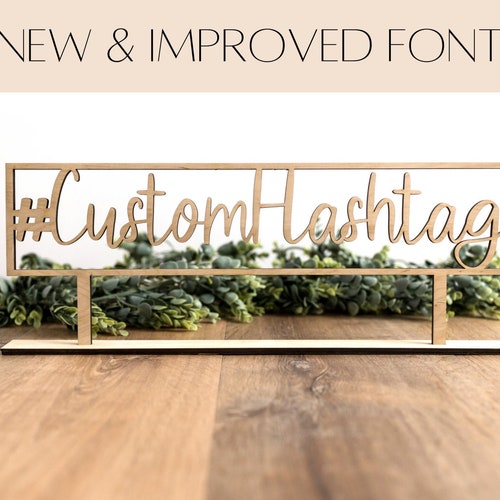 Custom Hashtag Wedding Decor Wedding Hashtag Sign Laser Cut - Etsy