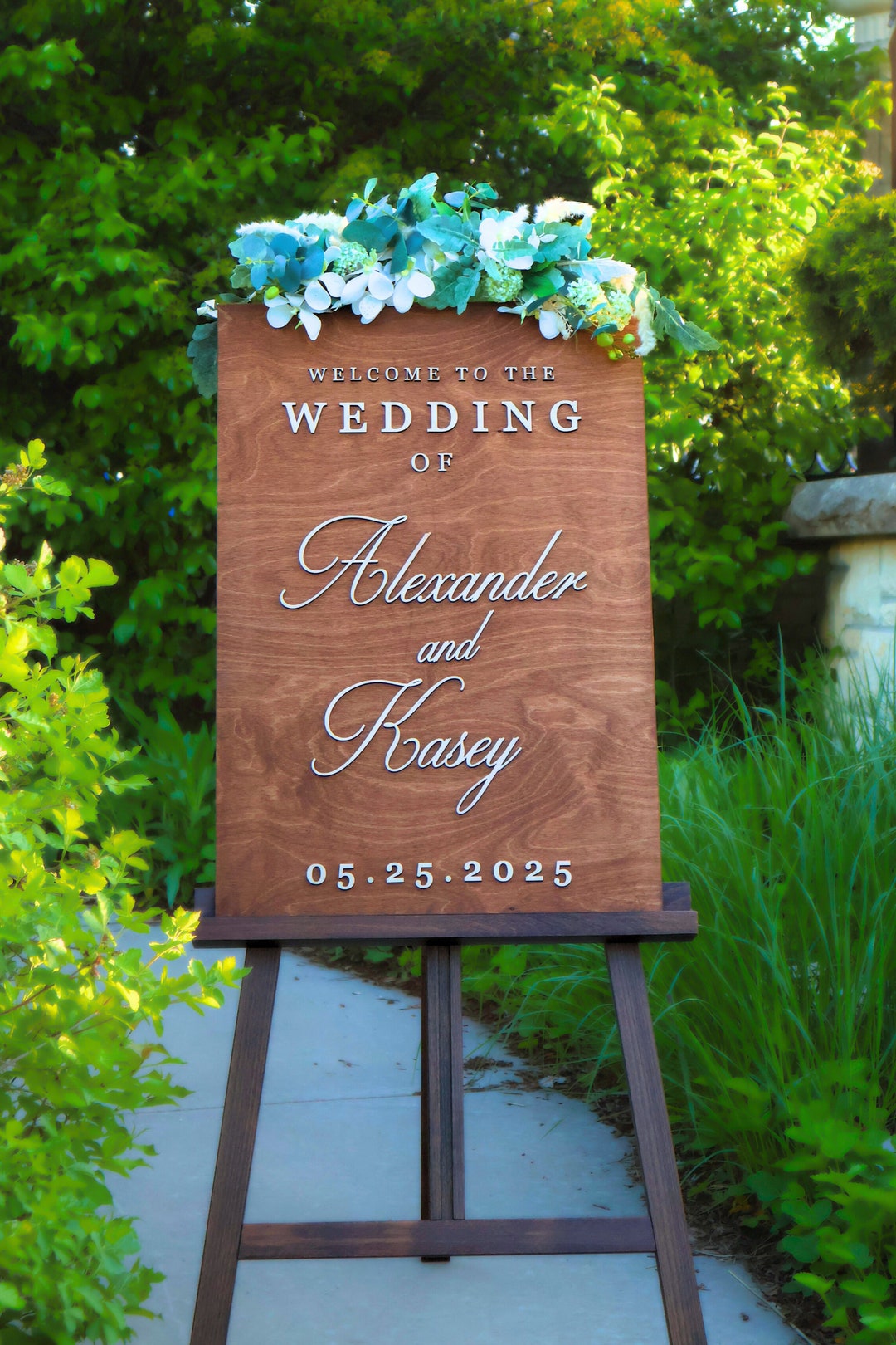 Modern Wedding Welcome Sign, Personalized Welcome Wedding Sign With ...