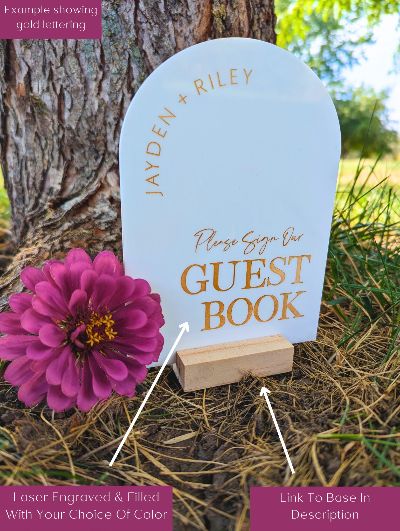 Personalized Please Sign Our Guestbook Sign Modern Acrylic Guestbook ...