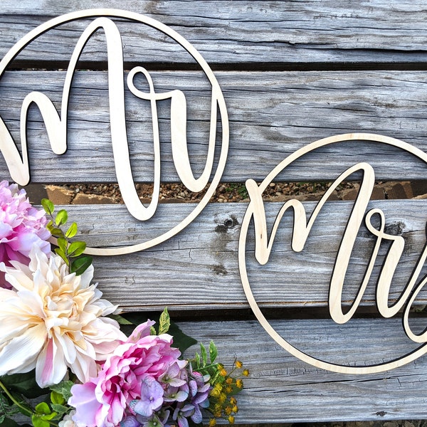 Mr Mrs Chair Signs - Etsy