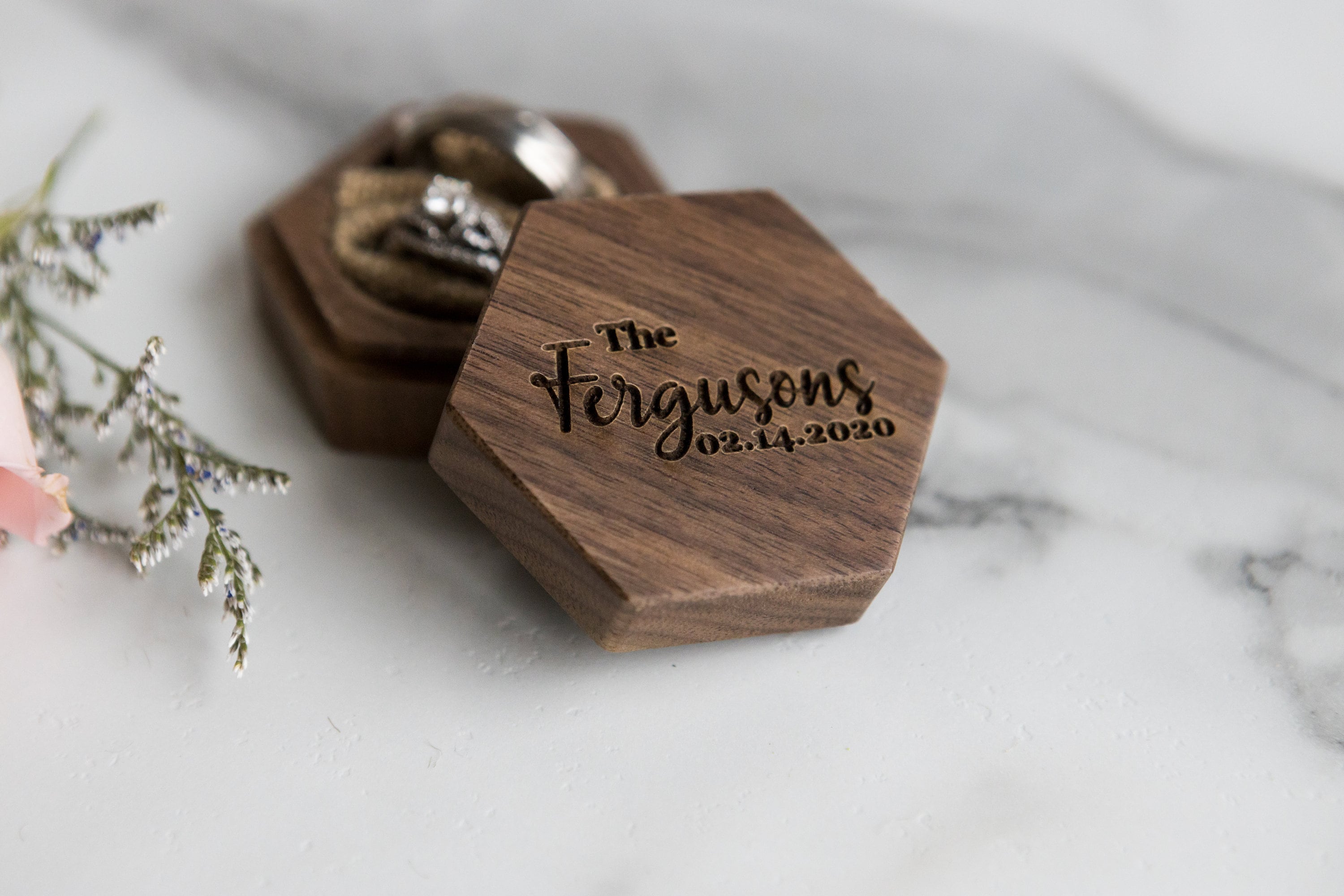 Personalized Wedding Ring Box Wood Ring Box Engagement Ring | Etsy