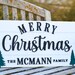 Christmas Sign, Merry Christmas Sign, Last Name Holiday Sign, Pallet ...