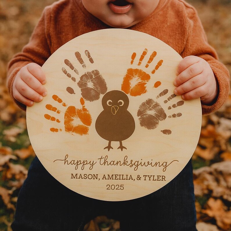 DIY Thanksgiving Handprint Sign, Baby First Thanksgiving, My First ...