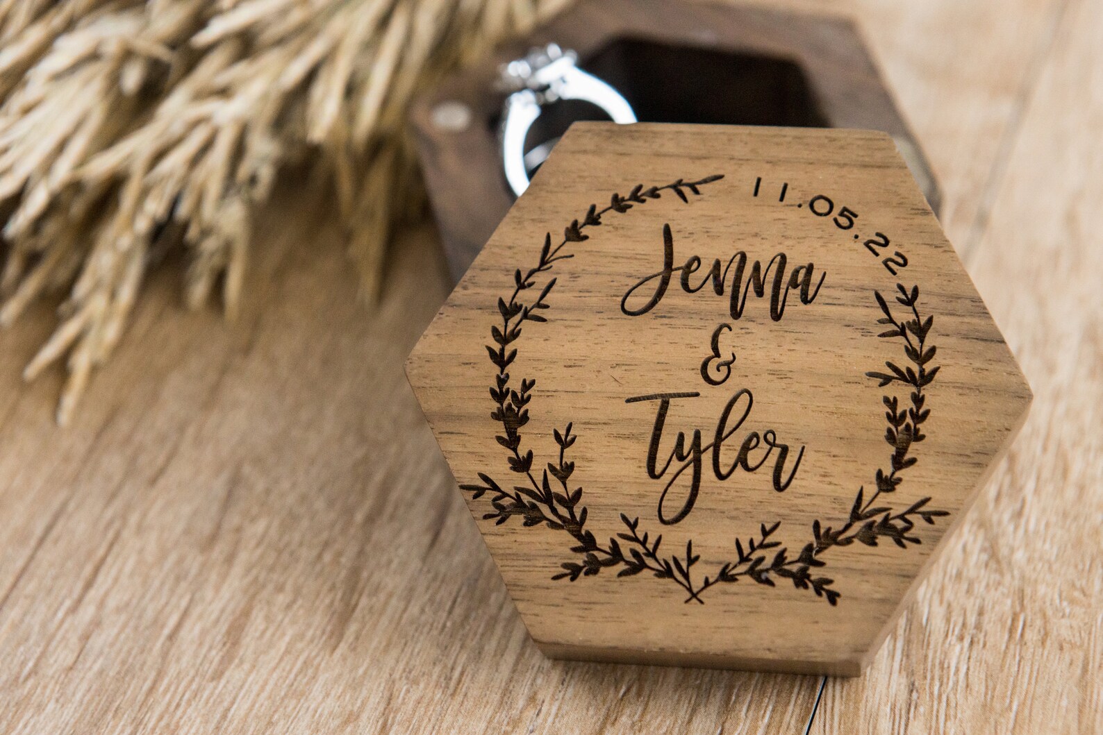 Personalized Wedding Ring Box Wood Ring Box Engagement Box - Etsy