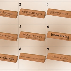 Personalized Wooden Desk Name Plate, Custom Desk Wedge, Name Plate ...