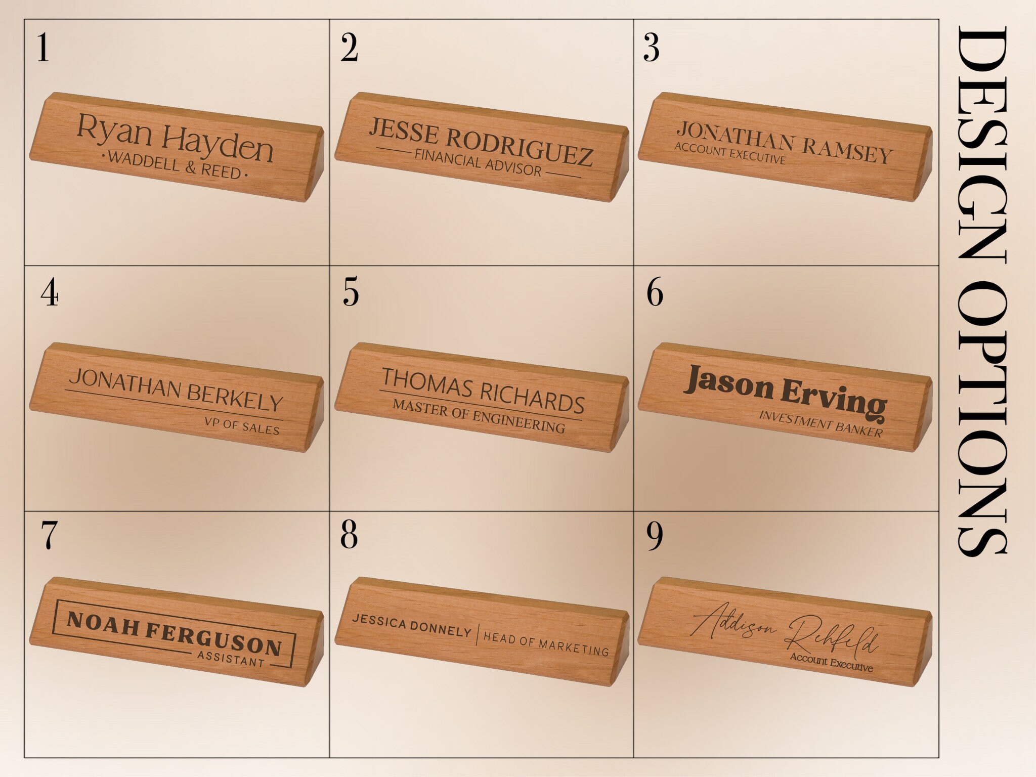 Personalized Wooden Desk Name Plate Custom Desk Wedge Name - Etsy Australia