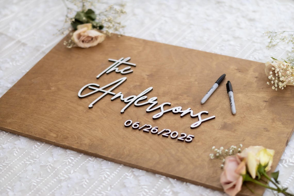 Rustic Wedding Guestbook Sign, Wedding Guest Book Alternative ...