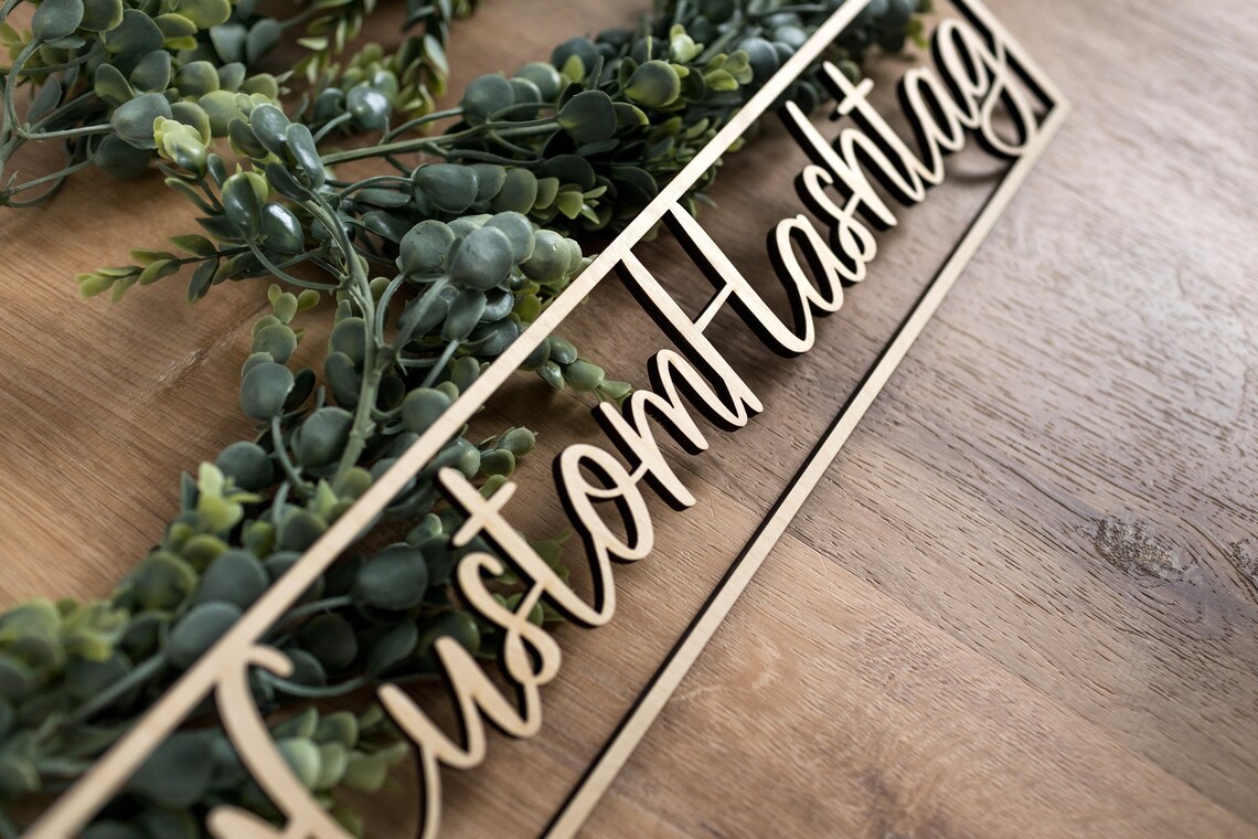 Wedding Hashtag Sign Laser Cut Wedding Sign Hashtag Sign - Etsy