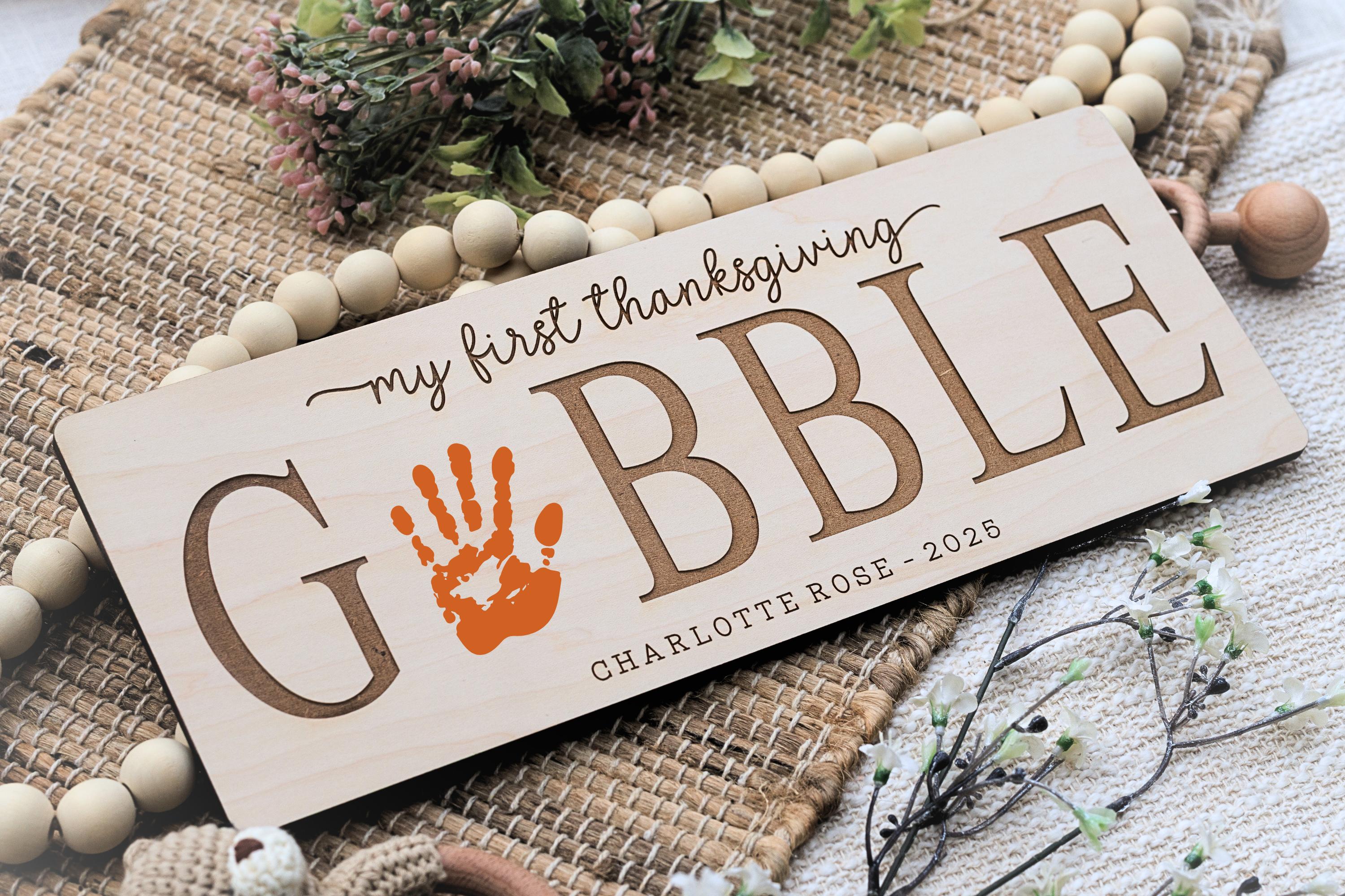 First Thanksgiving Keepsake, Thanksgiving Handprint, Baby's First ...