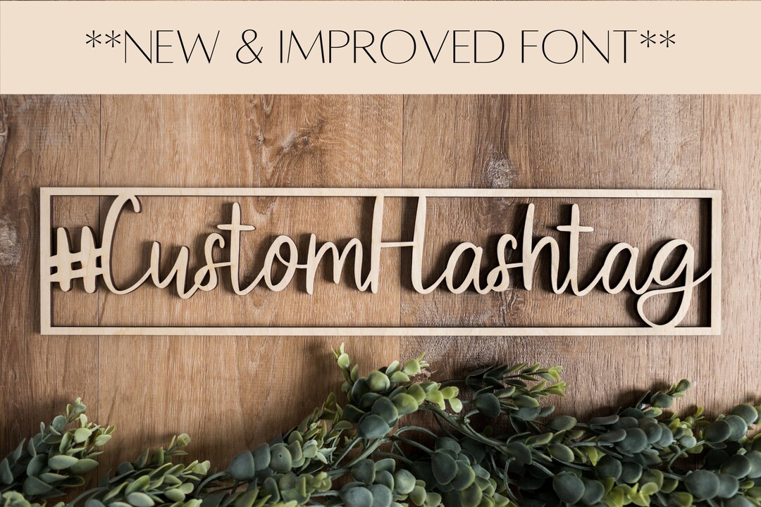 Wedding Hashtag Sign, Laser Cut Wedding Sign, Hashtag Sign, Wood ...