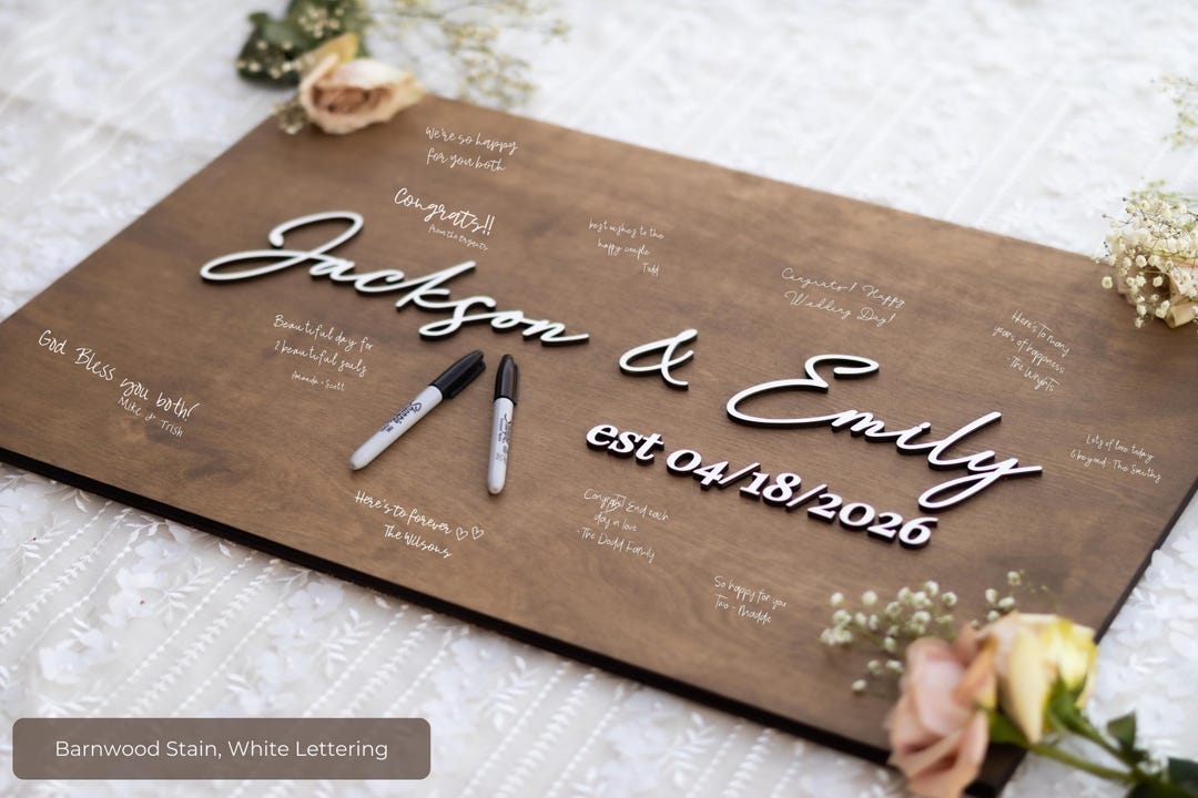 Personalized Guest Book Alternative, Unique Guest Book Sign, Custom ...