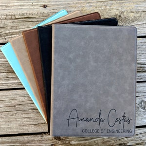 Personalized Portfolio With Notepad Business Portfolio - Etsy