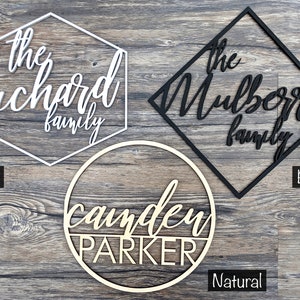 Wood Name Sign Laser Cut Name Sign Word Cut Out Name Sign | Etsy