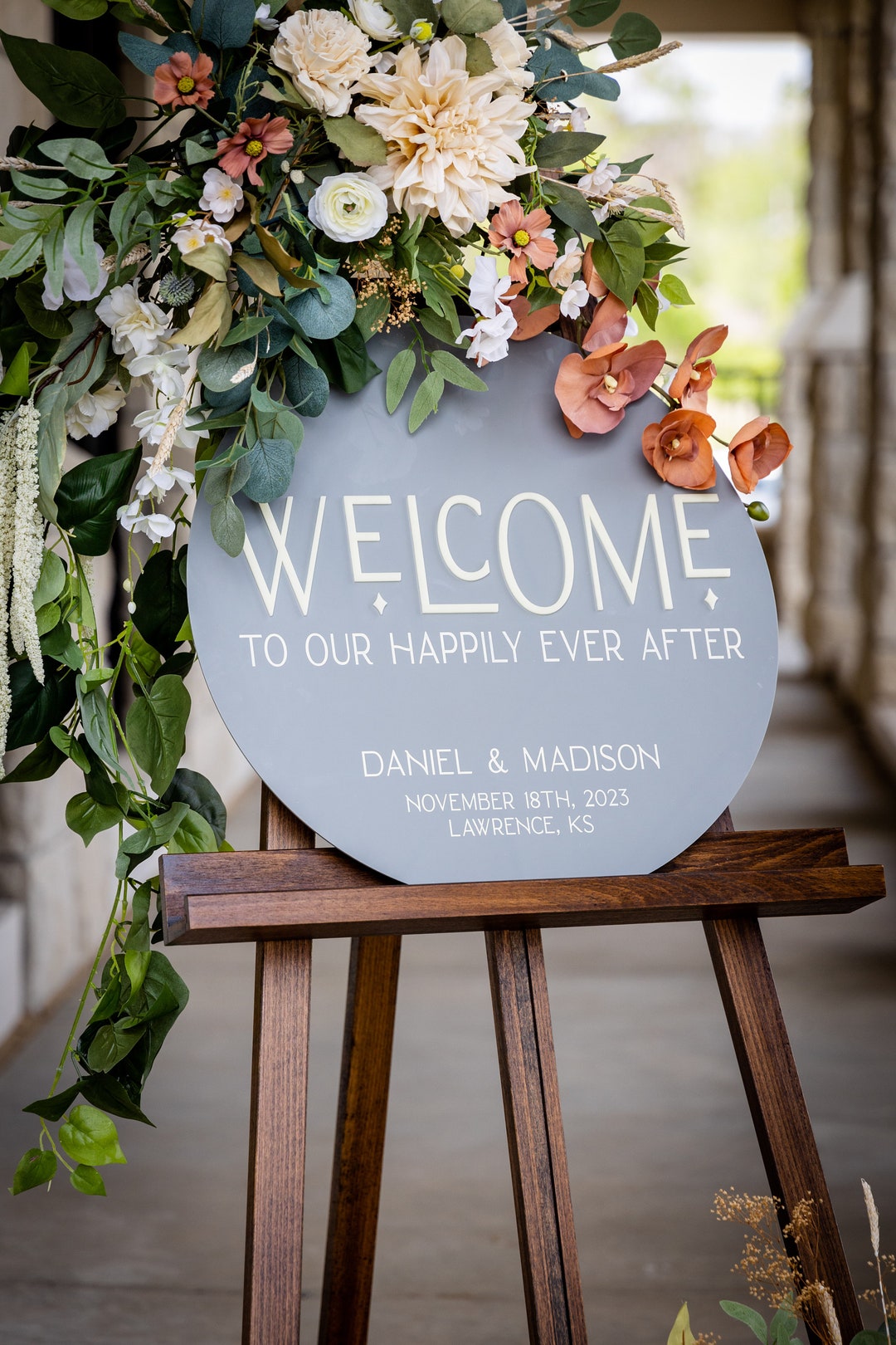 Welcome Wedding Sign, Personalized Acrylic Welcome Wedding Sign ...
