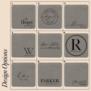 Custom Coasters With Holder, Personalized Square Coasters, Wedding Gift ...