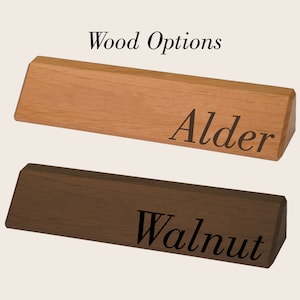 Personalized Wooden Desk Name Plate, Custom Desk Wedge, Name Plate ...