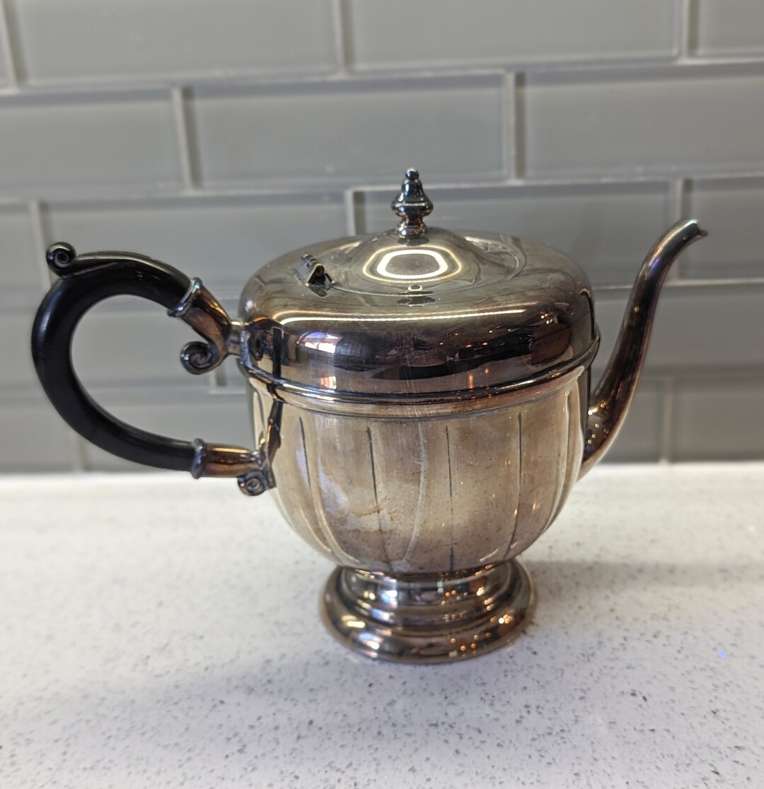 Vintage Viking Plate E.P. Copper Lead Mounts Teapot 32oz Made in Canada ...