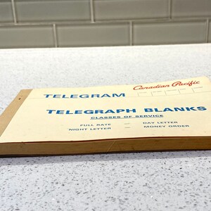 Canadian Pacific Railway Blank Telegraph Pages / Book of 50 Bound ...