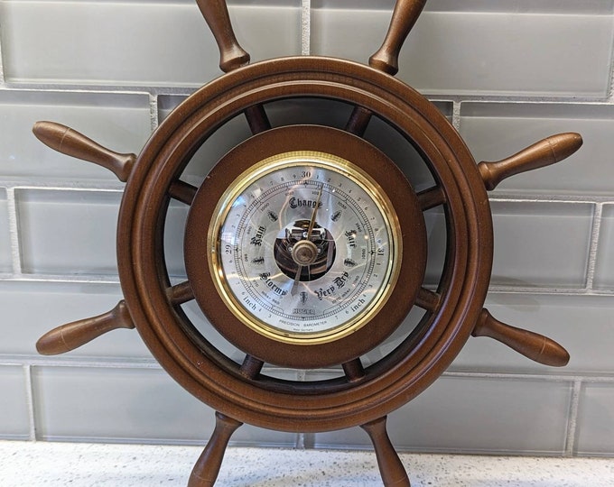 Vintage Huger Precision Barometer Made in West Germany / Vintage Wooden ...