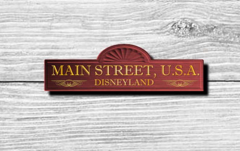 Disneyland Attraction Signs Main Street USA | Etsy