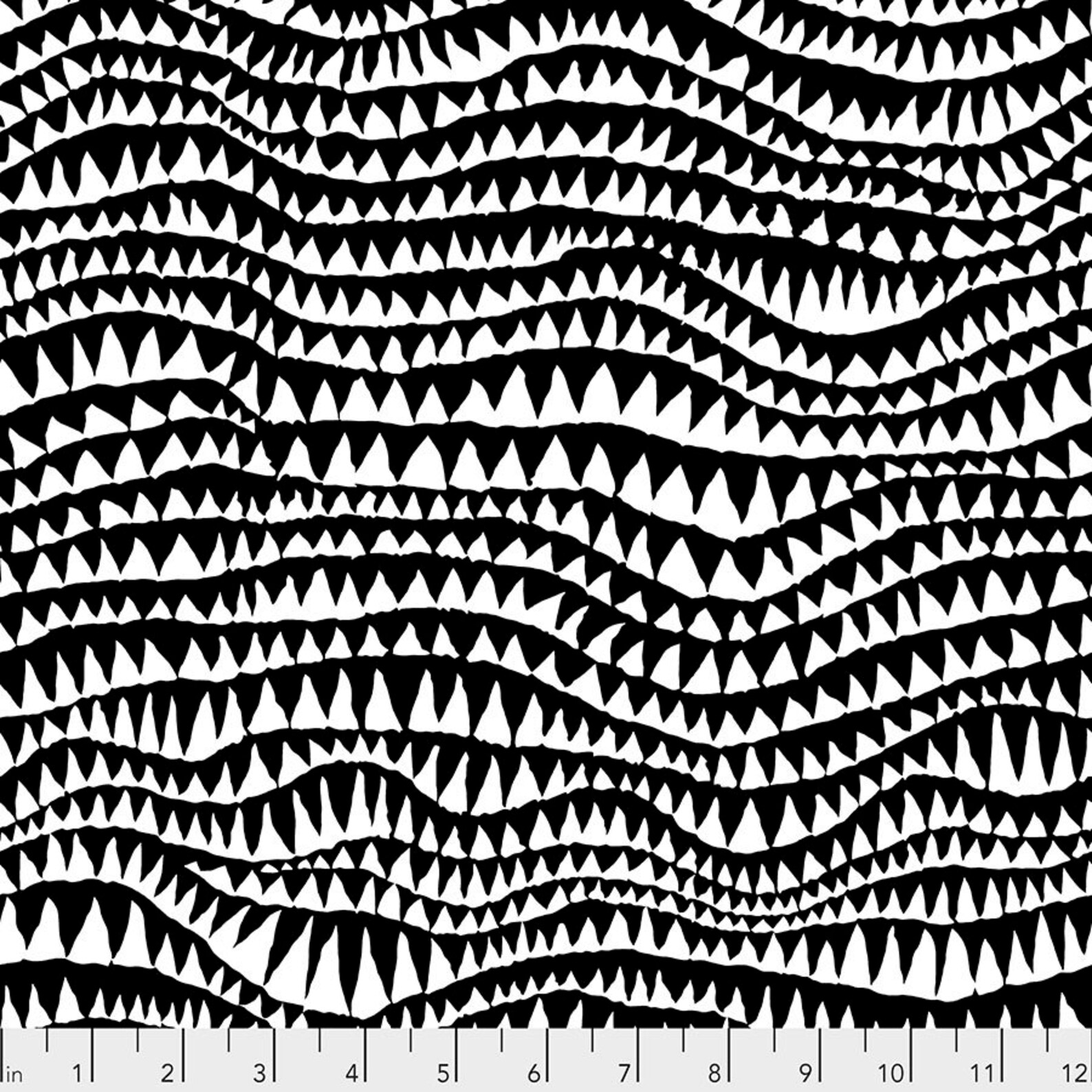 Shark's Teeth Black Kaffe Fassett Quilt Fabric 100% - Etsy