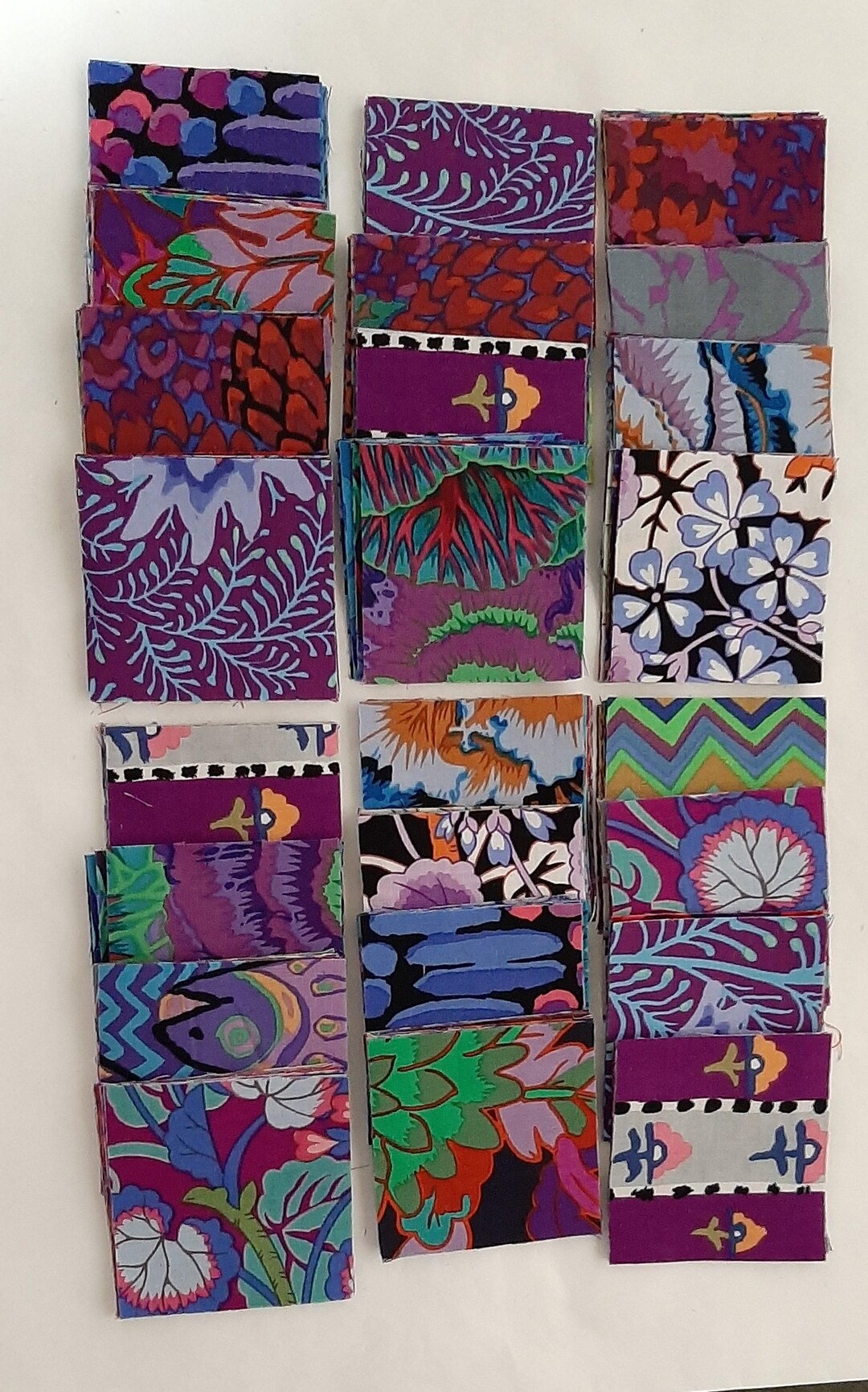 2.5 Inch Mini Charm Packs - 40 Purple 2.5" Squares, Kaffe Fassett Mini ...