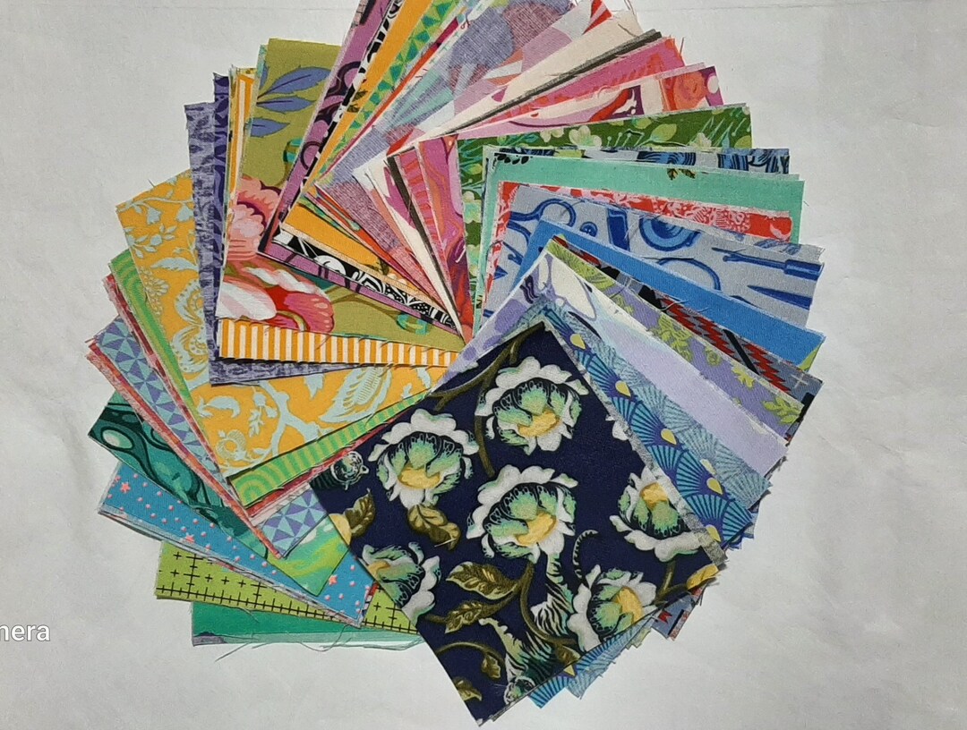 OOP Tula Pink Crumb Fabric Scraps Pack for Crumb Quilts/scrappy Quilts ...