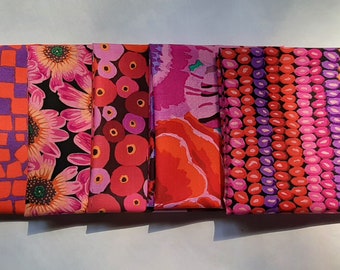 5 Magenta Kaffe Fassett FQ Bundle 5 Magenta Fat Quarters Bundle FQ 18 X 22 Cotton Quilt Fabric ...
