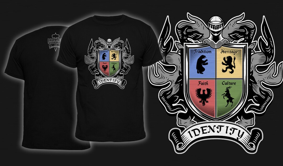 Identity Coat of Arms - Men's T-shirt Black - Etsy