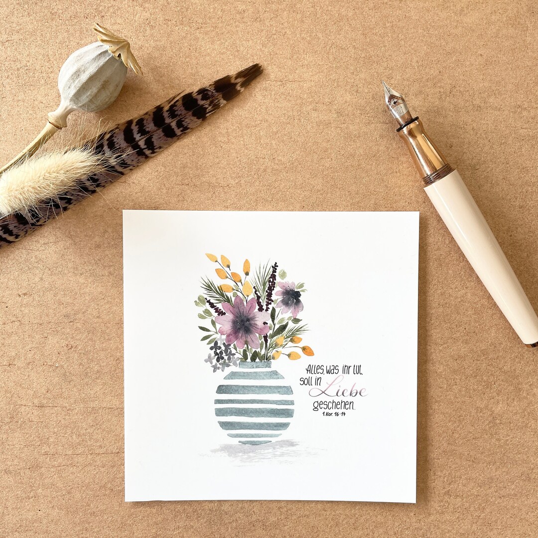 Card Annual Slogan 2024 Lettering Fineart Bible Verse - Etsy