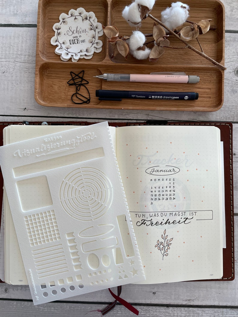 Bujo Template A5 – Bullet Journal Ruler for Trackers, Layouts ...