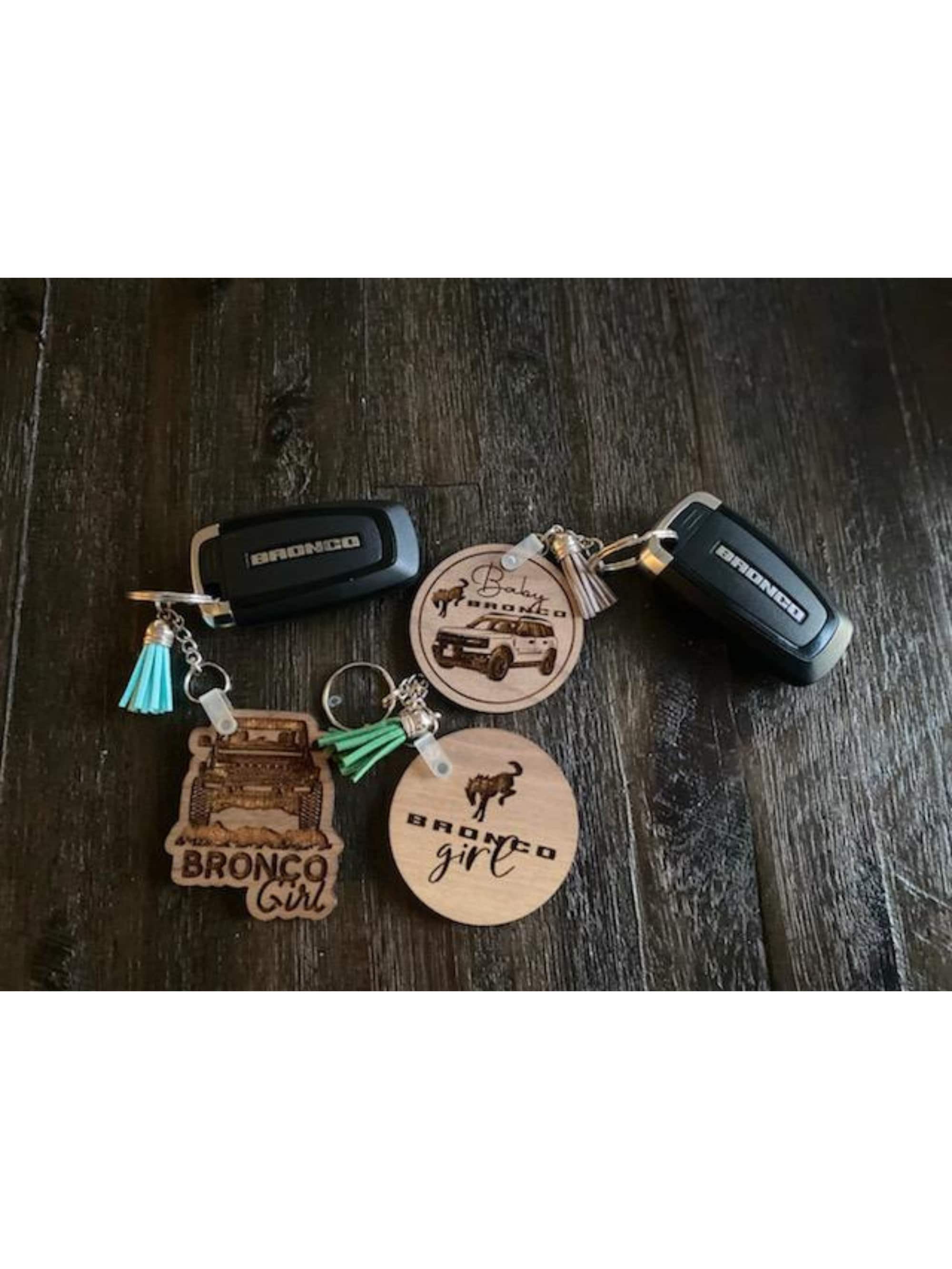 Laser Cut Keychain Wooden Keychain for Men and Women Custom Bronco ...