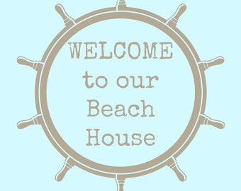 Welcome Beach House Wall Art Printable Printable Home Decor - Etsy