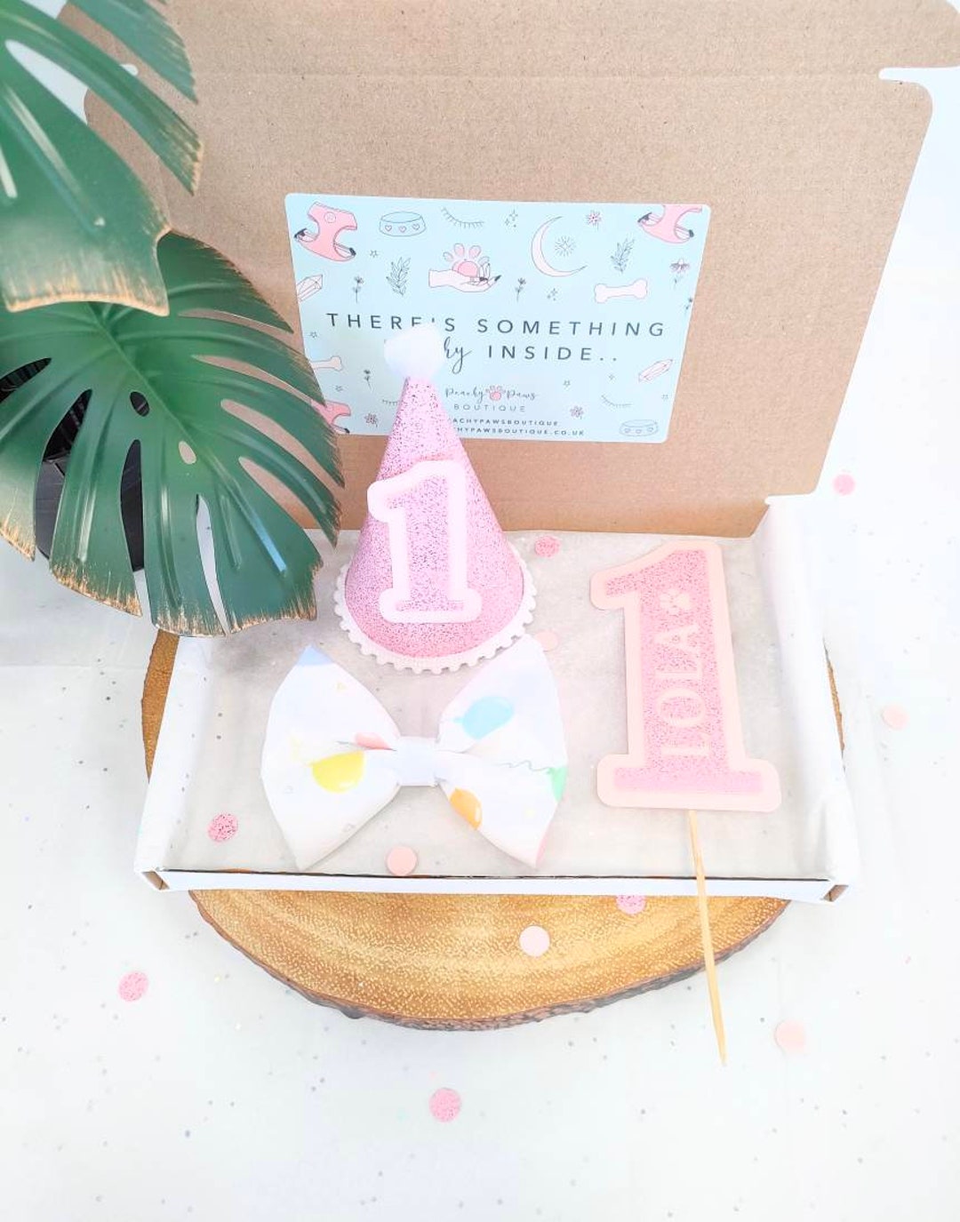 Personalised Dog Birthday Box, Doggy Birthday Box, Pink Birthday Box ...