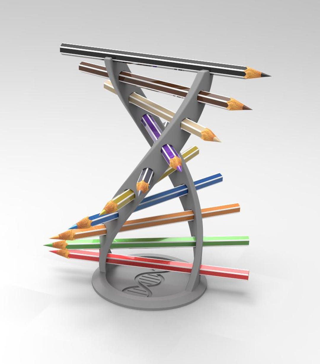 Pen Holder, DNA / DNS, Double Helix, 10 Pins, Ø85x175mm, 3D Printing - Etsy