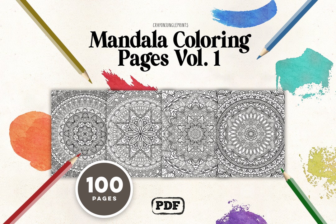 100 Mandala Coloring Pages for Fun | Coloring Pages for Stress Relief ...