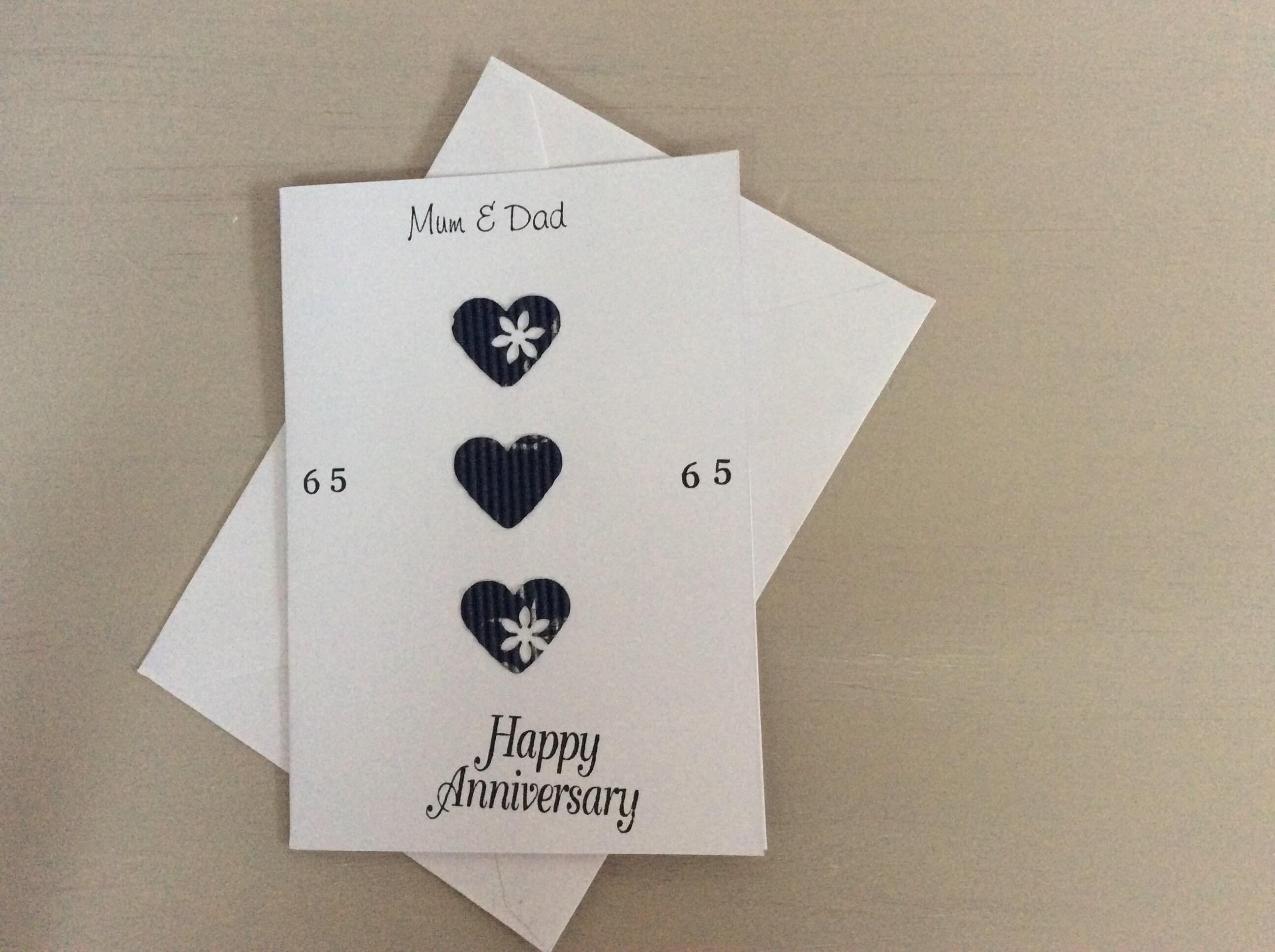 Handmade 65th Wedding Anniversary Card For Mum And Dad Etsy de Handmade 65th Wedding Anniversary Card For Mum And Dad Etsy de
