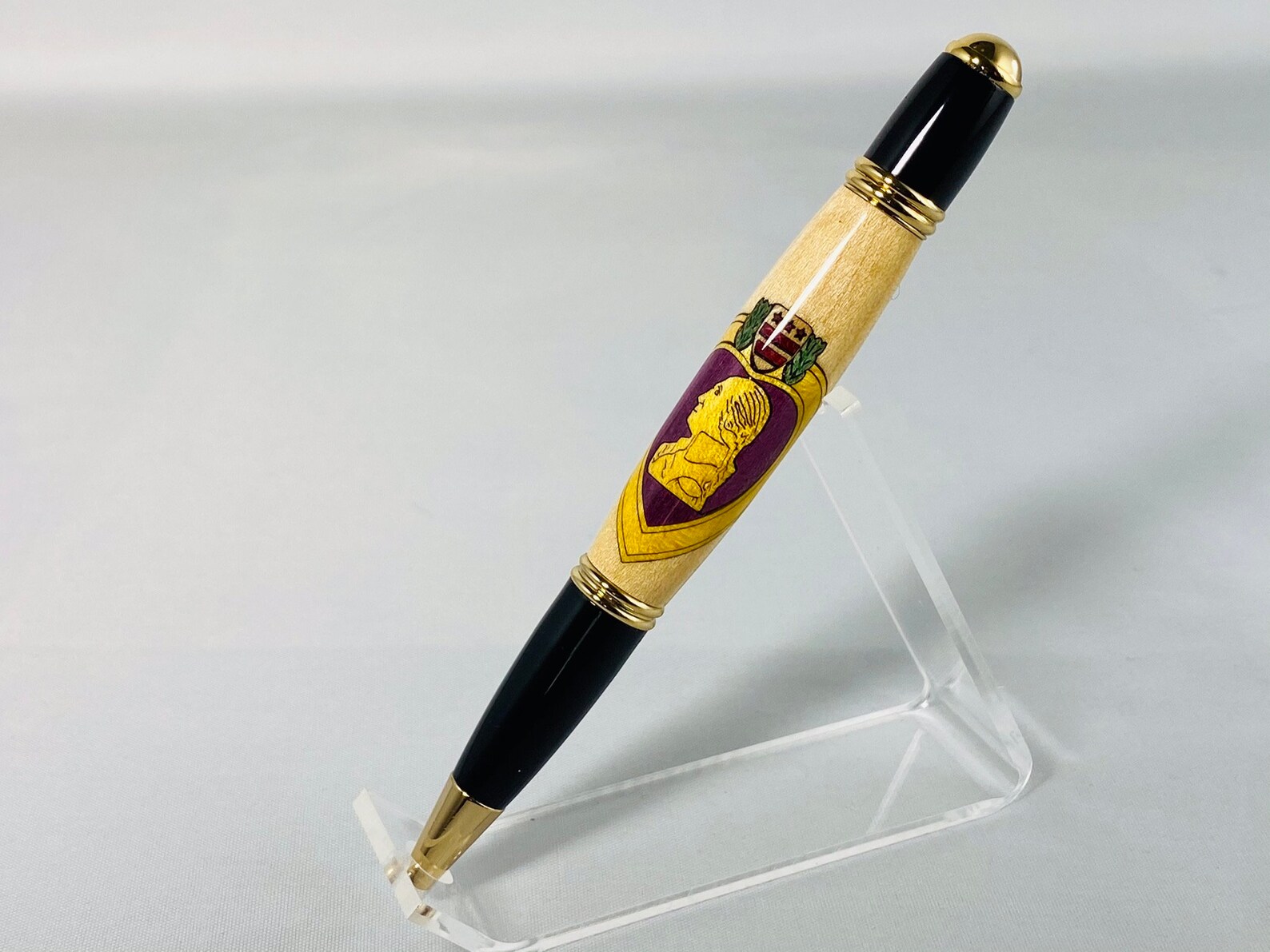 Purple Heart Wood Inlay Twist Pen - Etsy