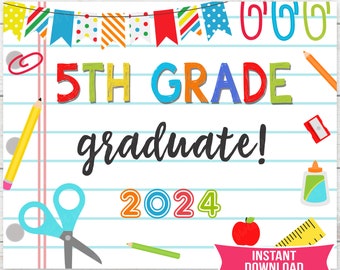 Kindergarten Graduation Sign Girl Last Day of Kindergarten Sign Last ...