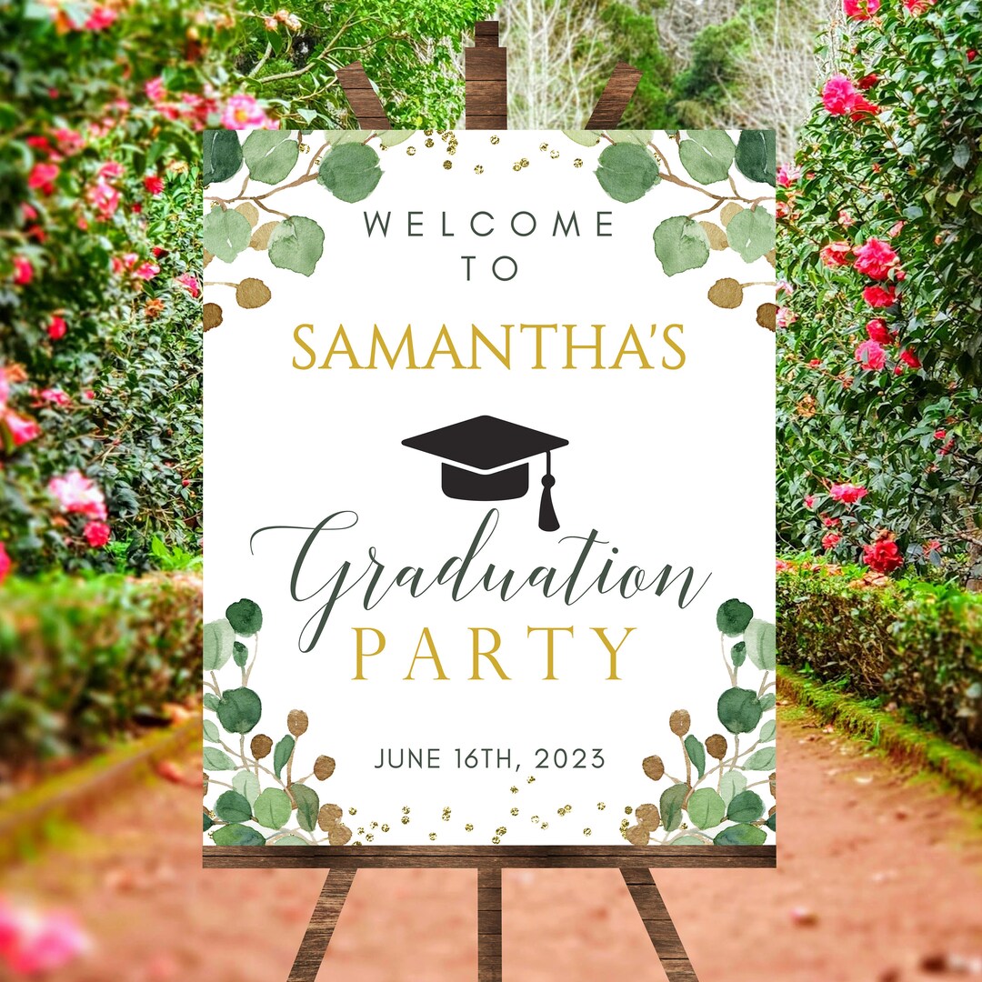 Graduation Welcome Sign, EDITABLE Graduation Party Welcome Sign ...