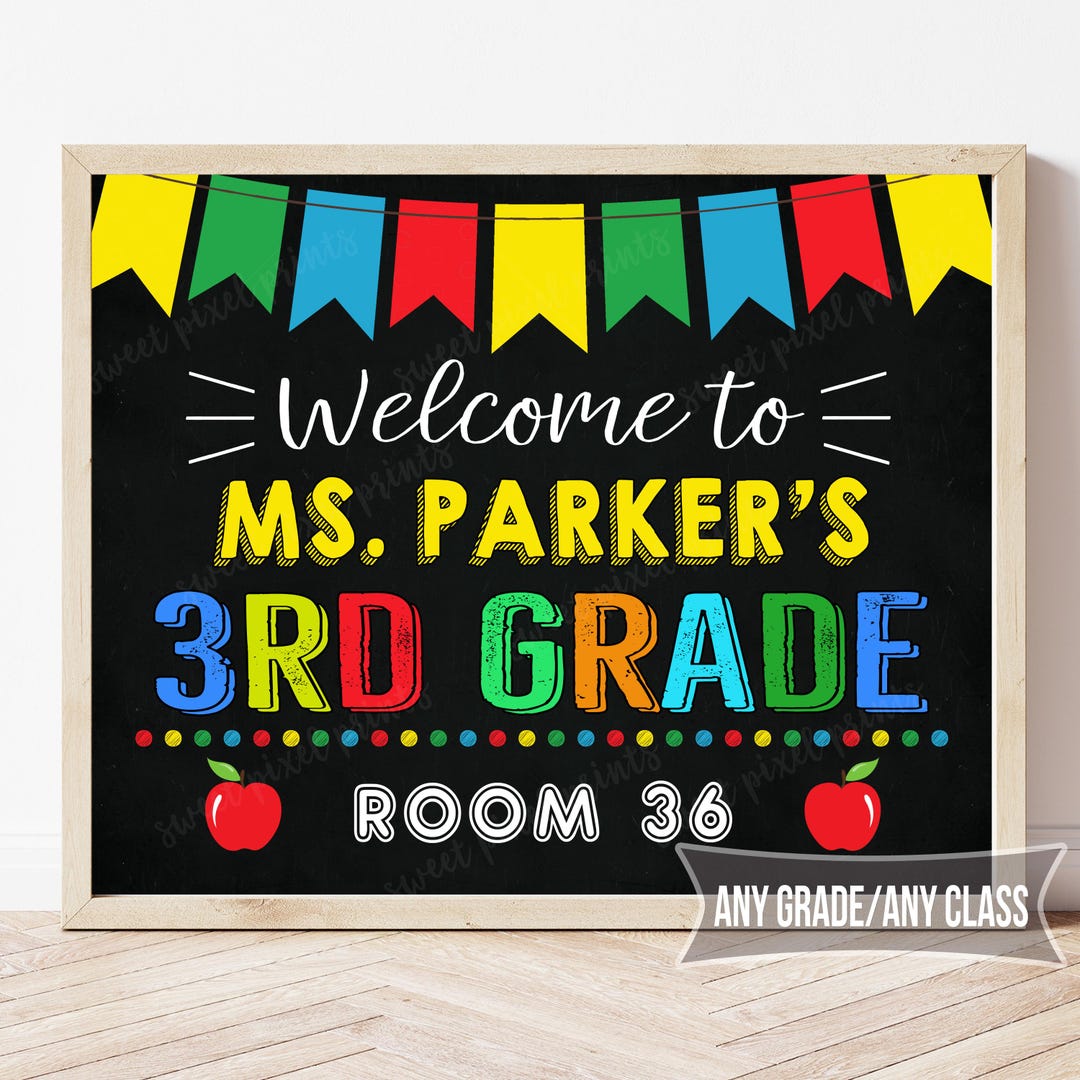 First Day of School Classroom Sign, Welcome to My Classroom Sign, Door ...