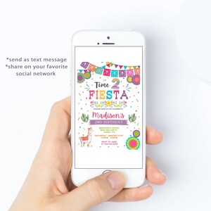 Fiesta Birthday Invitation | Editable Mexican 2nd Birthday Printable ...