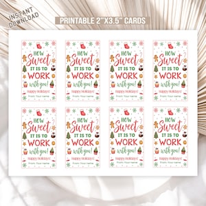 Christmas Coworker Gift Tags, How Sweet It is to Work With You ...