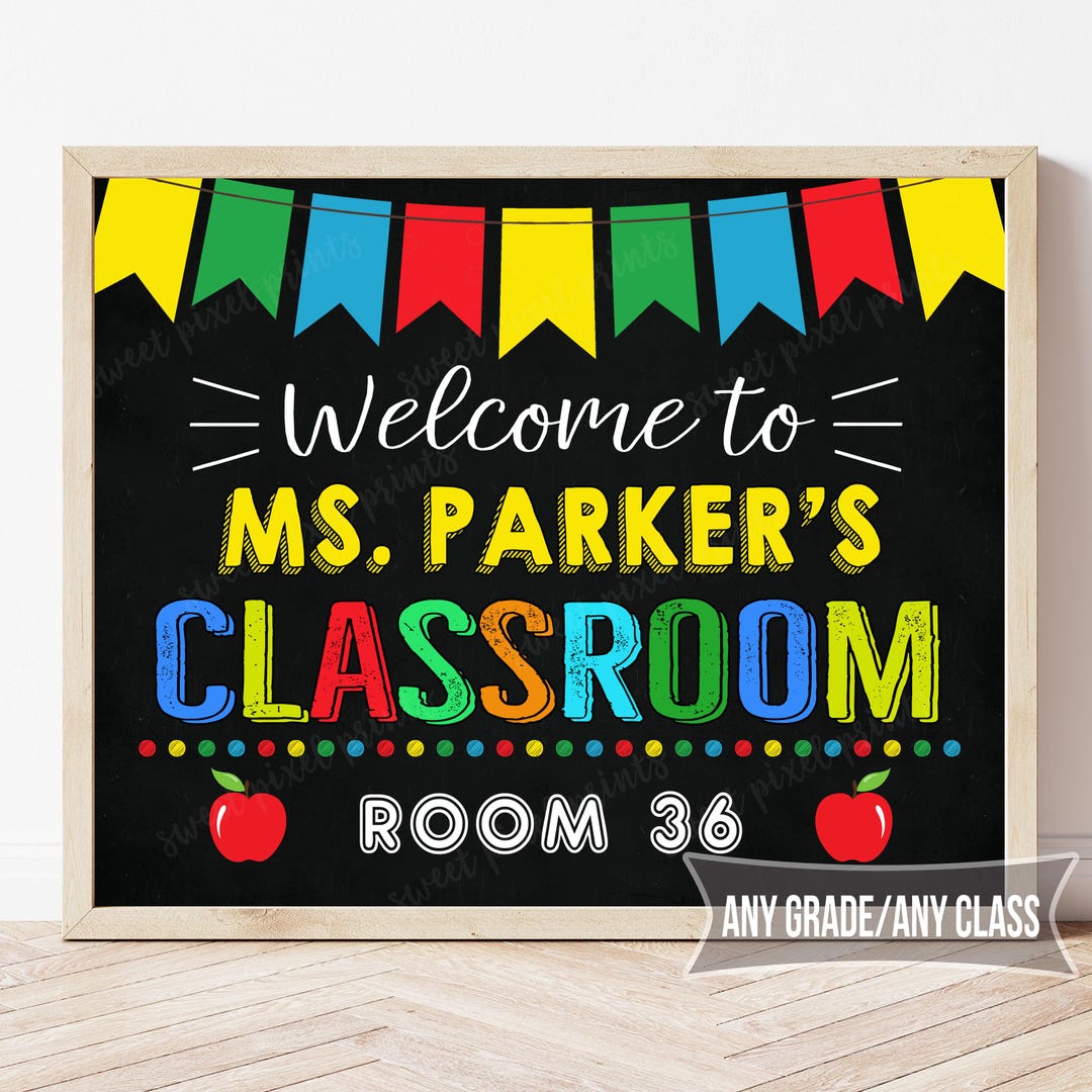 First Day of School Classroom Sign, Welcome to My Classroom Sign, Door ...