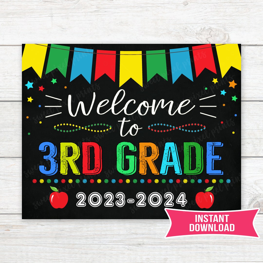 Welcome to 3rd Grade Sign Door Sign Welcome Sign Classroom - Etsy